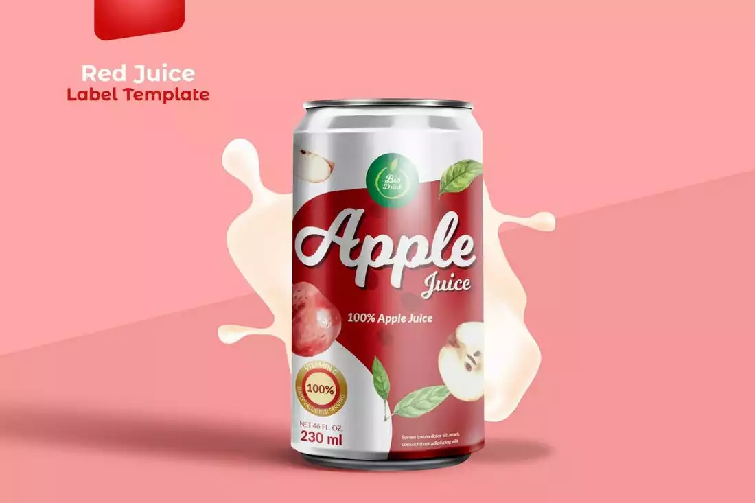 Juice Can Label & Packaging Template | Design Shack