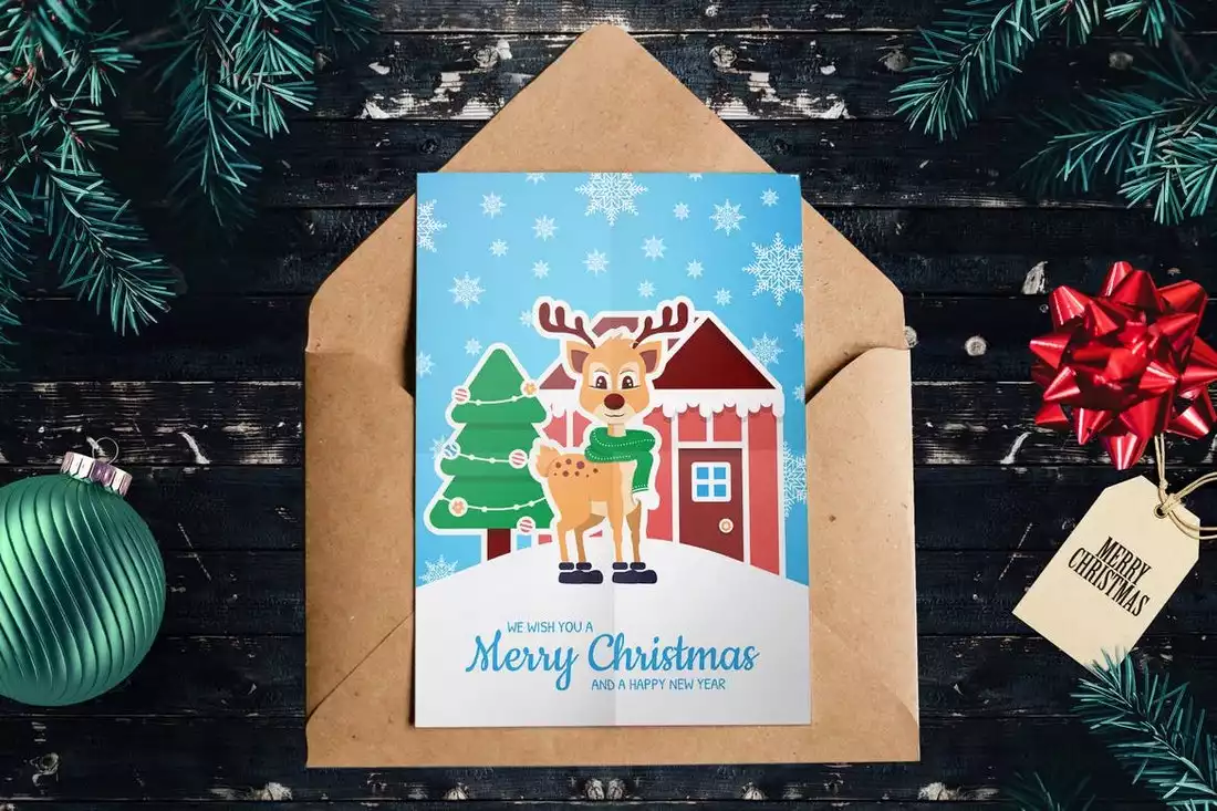 Kids Christmas Card Template | Design Shack