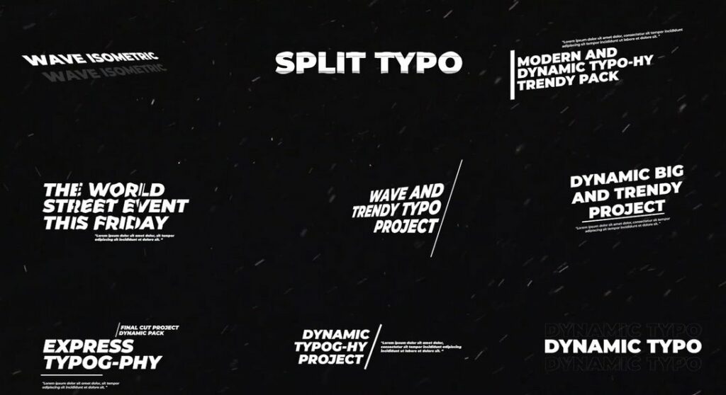 20+ Text & Typography Templates for Final Cut Pro (Animated Text ...