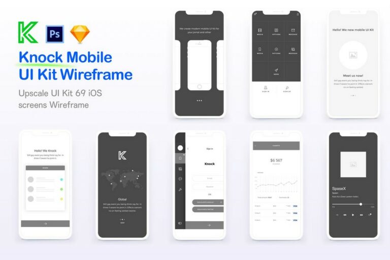 35+ Mobile App Wireframe Templates: iPhone + Android | Design Shack