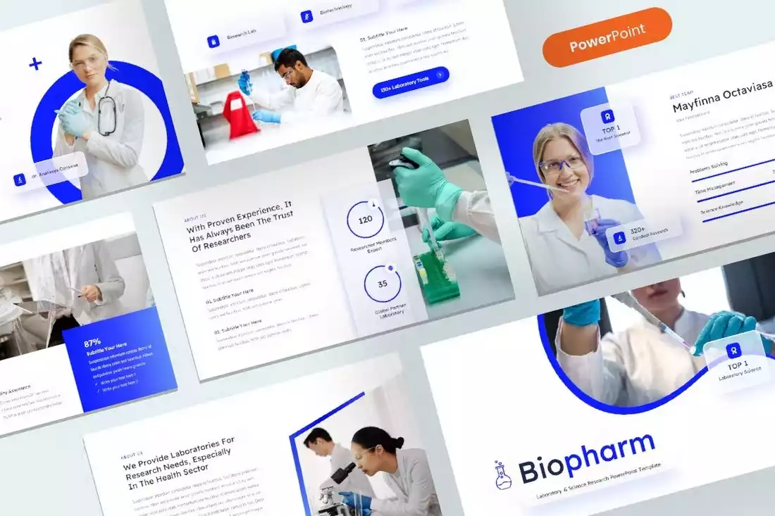 Laboratory & Science Research PowerPoint Template | Design Shack