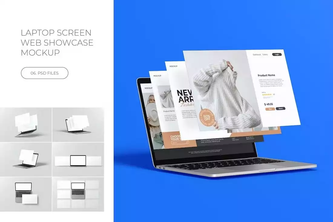 MacBook Screen & Web Showcase Mockup | Design Shack