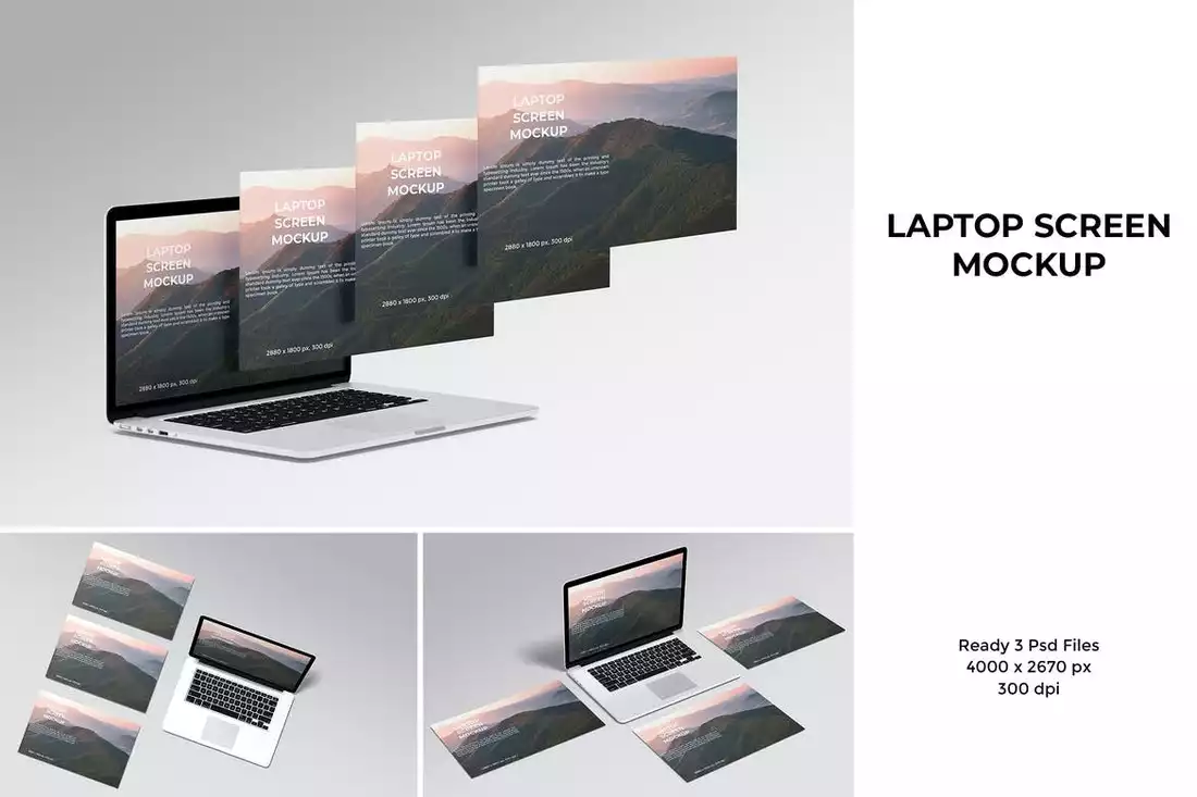 Laptop Screens Website Mockup | Design Shack