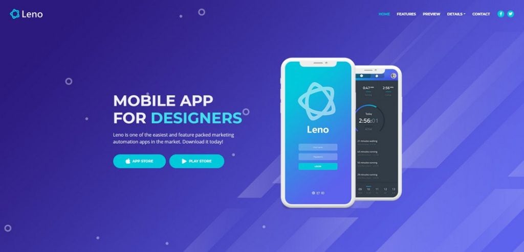 50+ Best App Landing Page Templates 2021 - Shack Design