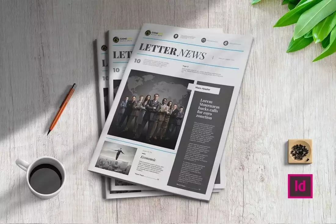 Letter News InDesign Newsletter Template | Design Shack
