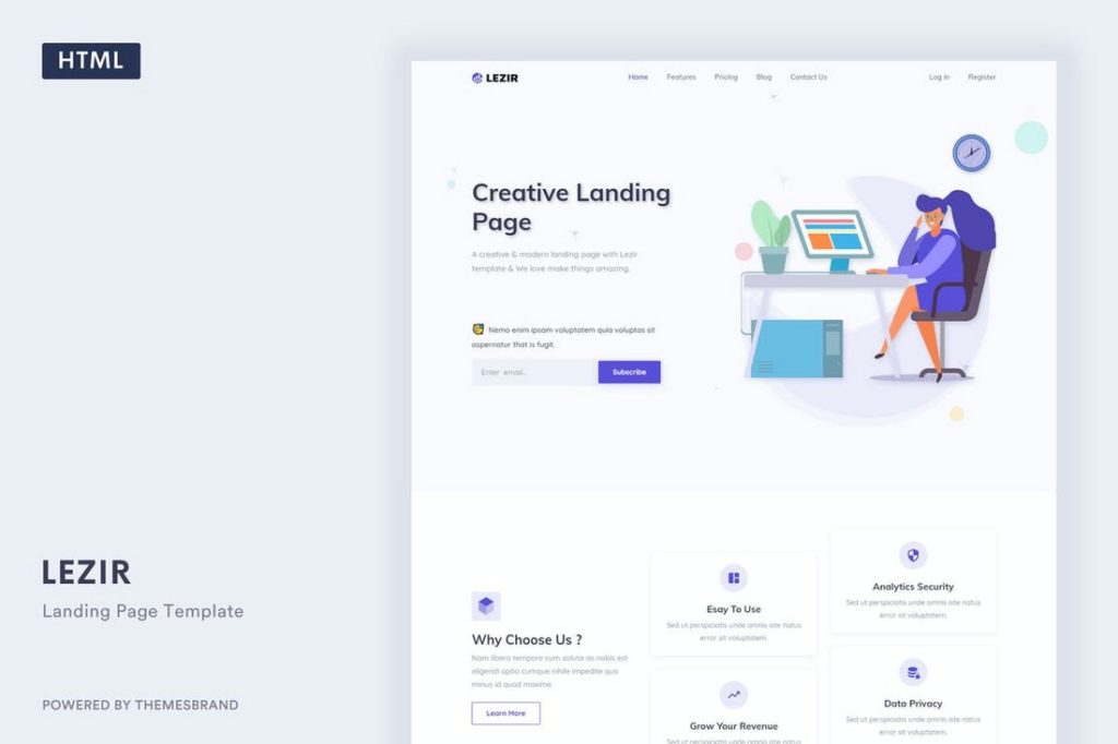 45+ Clean & Minimal Landing Page Templates (Free & Pro) | Design Shack