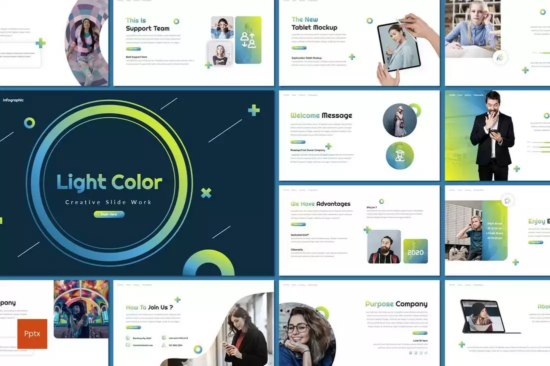Light Color Creative PowerPoint Template | Design Shack