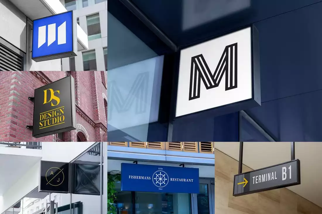 Logo Hanging Signage Mockups | Design Shack