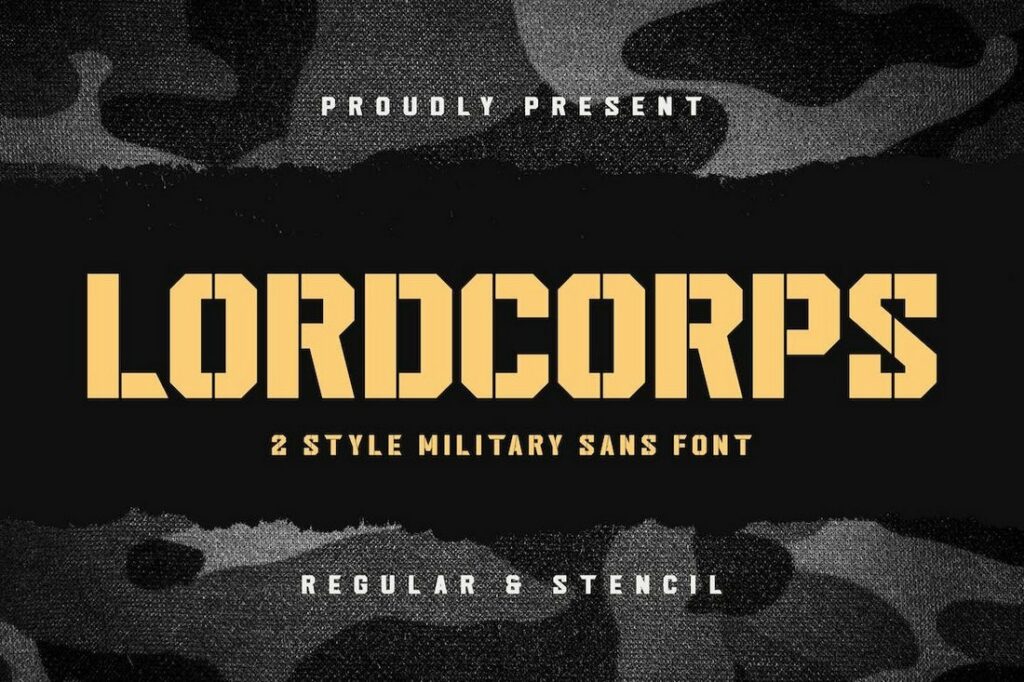 20+ Best Military & Army Fonts (Stencil Style) | Design Shack