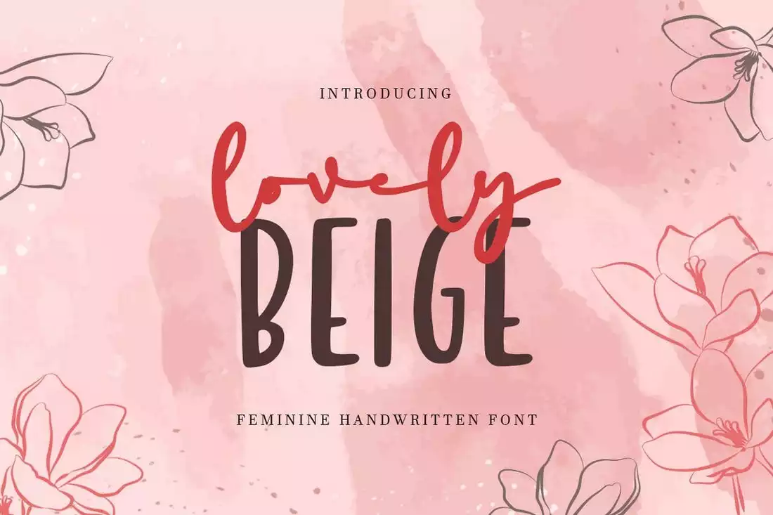 Lovely Beige Feminine Handwritten Font | Design Shack