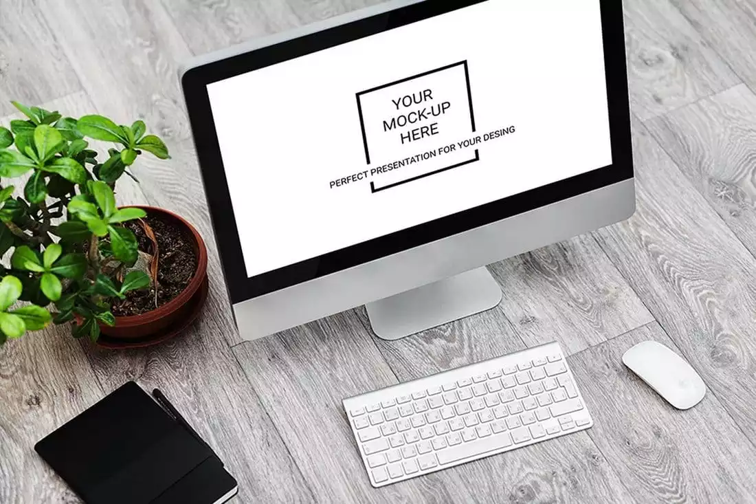 Mac Clean Style Desktop Mockup | Design Shack