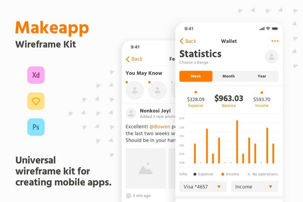 35+ Mobile App Wireframe Templates: iPhone + Android | Design Shack