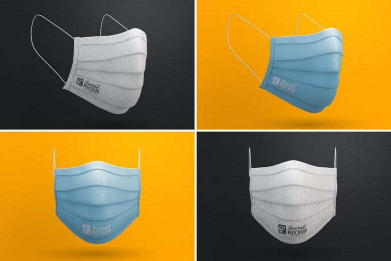 35+ Face Mask Mockup Templates & Overlays | Design Shack