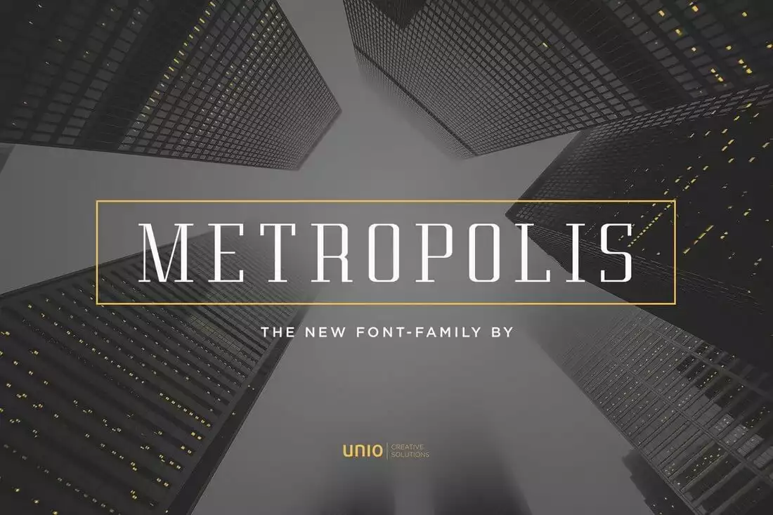 Metropolis Font | Design Shack