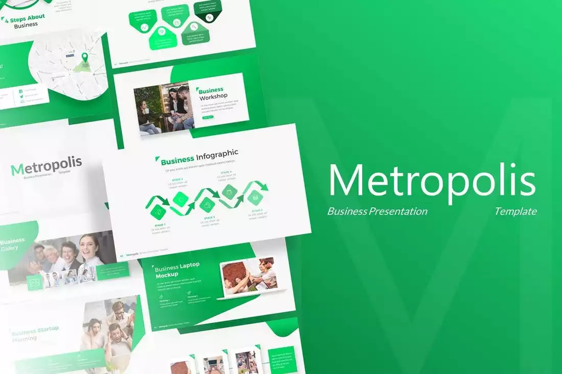 Metropolis Business PowerPoint Template | Design Shack