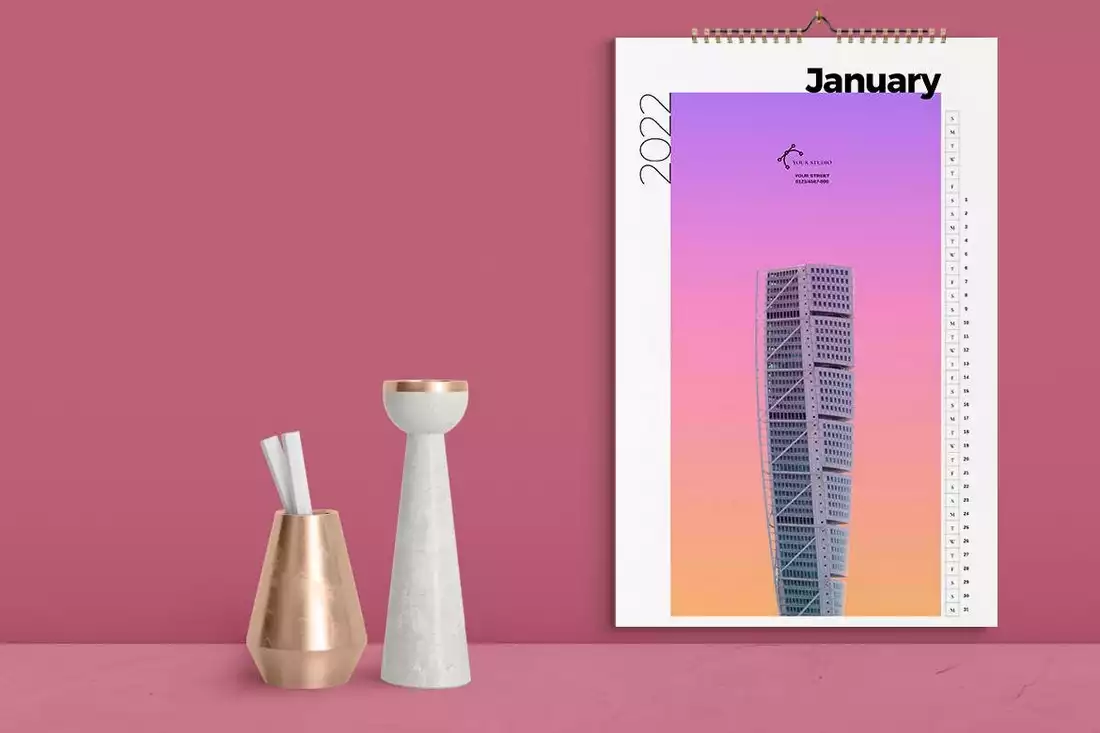 Minimal InDesign Wall Calendar Template | Design Shack