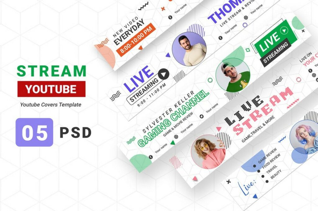 20+ Best YouTube Cover Art & Banner Templates (Free & Pro) | Design Shack