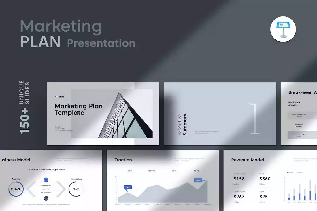 Minimal Marketing Plan Presentation Template | Design Shack