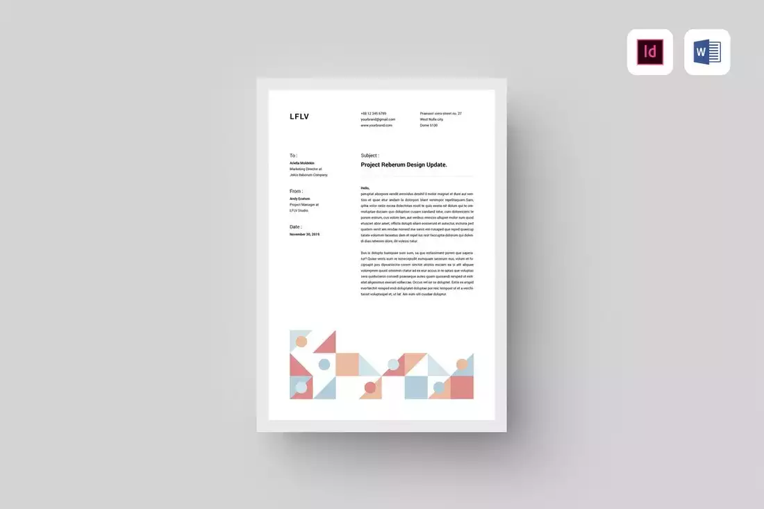 Minimal Microsoft Word Letterhead Template | Design Shack