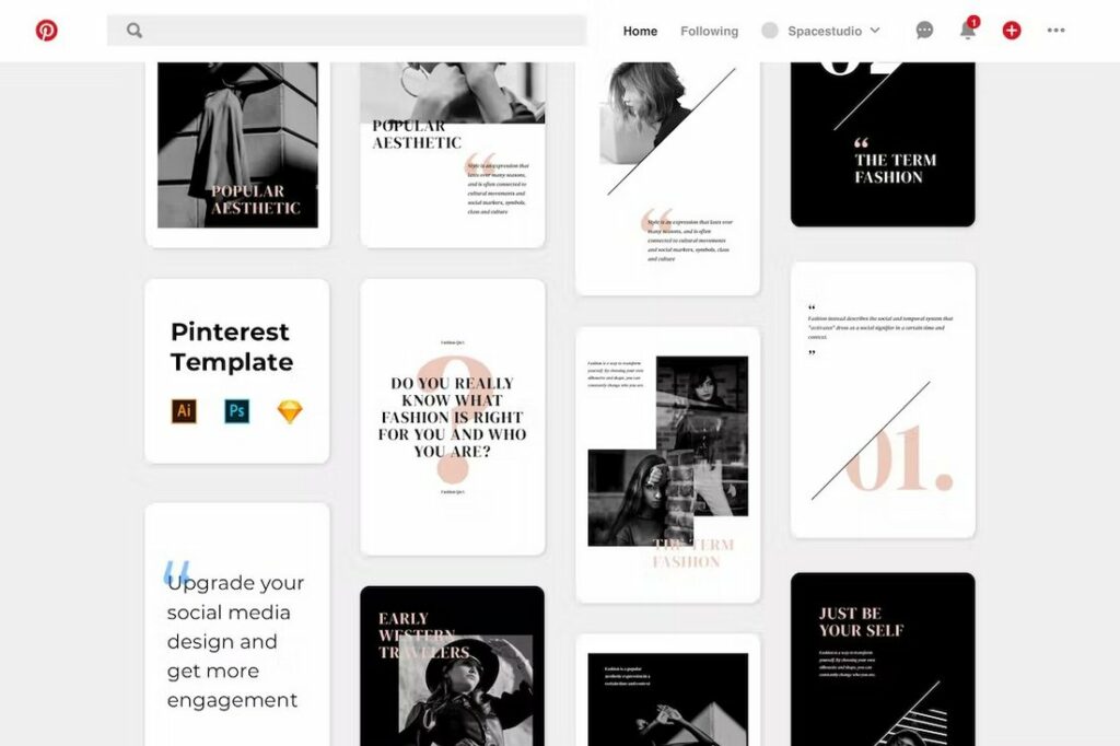20+ Best Pinterest Templates for Posts & Banners (Free & Pro) – Yes Web ...
