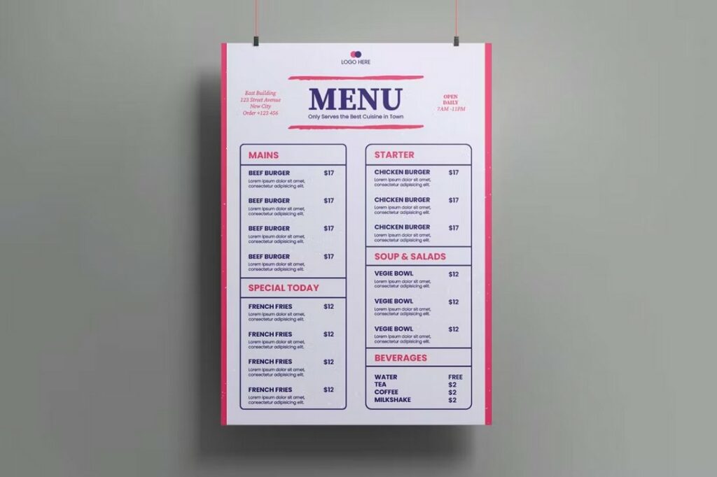 65+ Best Food & Drink Menu Templates 2025 | Design Shack