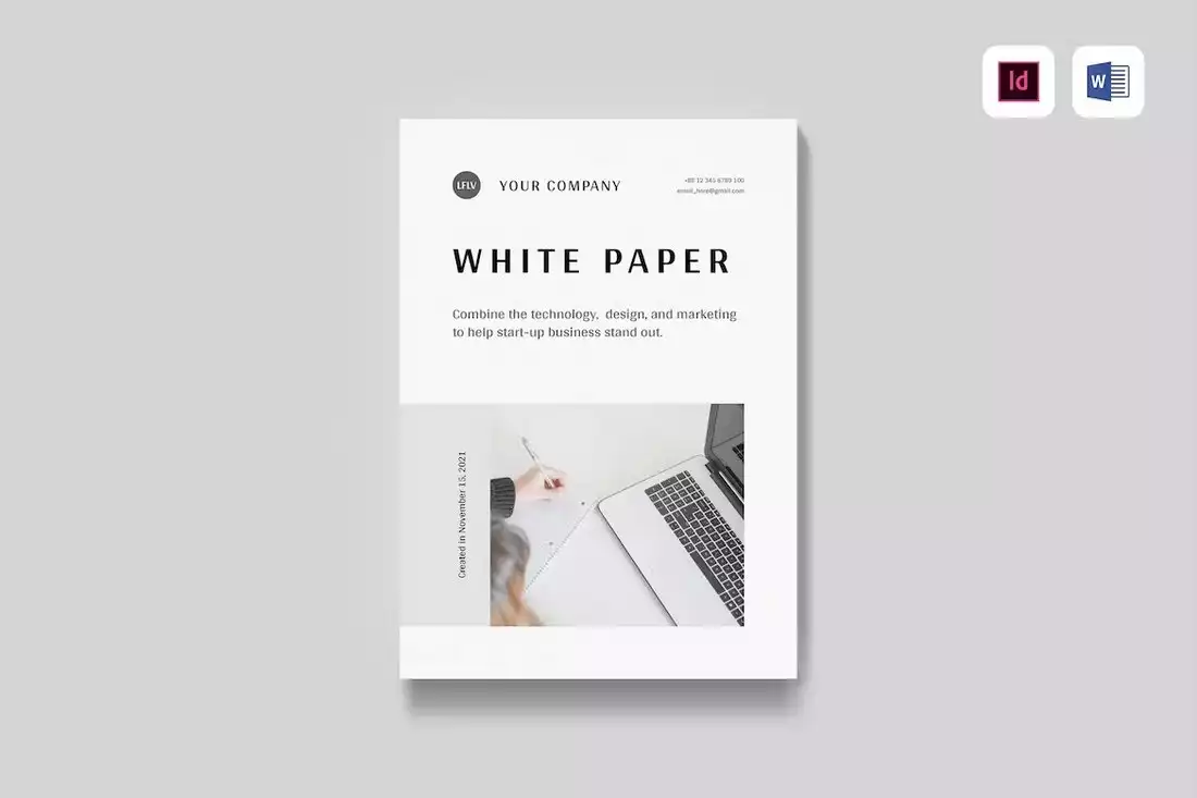 Minimal White Paper Word Template | Design Shack