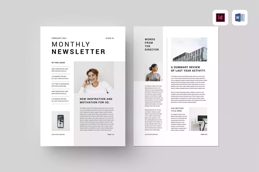 Minimal Word Newsletter Template | Design Shack