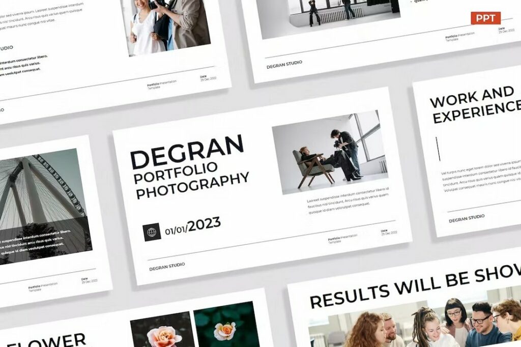 25+ Presentasi PowerPoint Hitam & Putih Terbaik - desainae.com