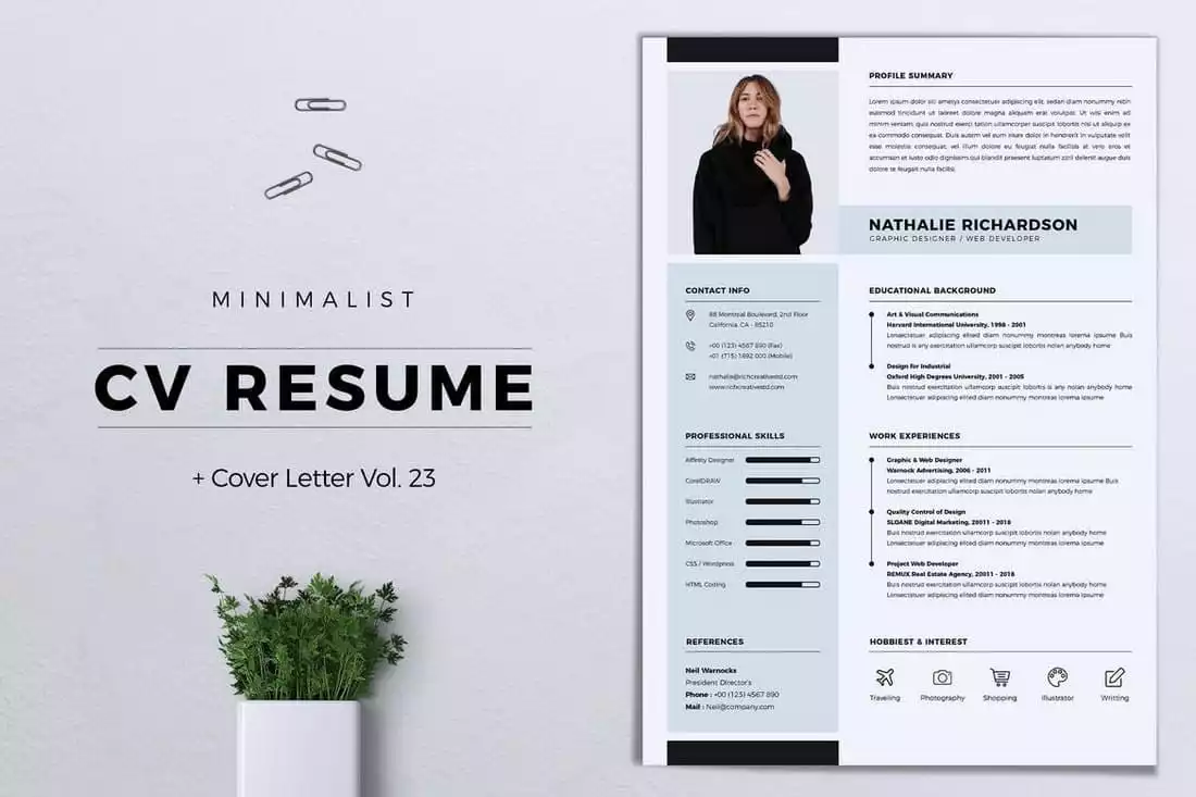 Two-Column Resume Template | Design Shack