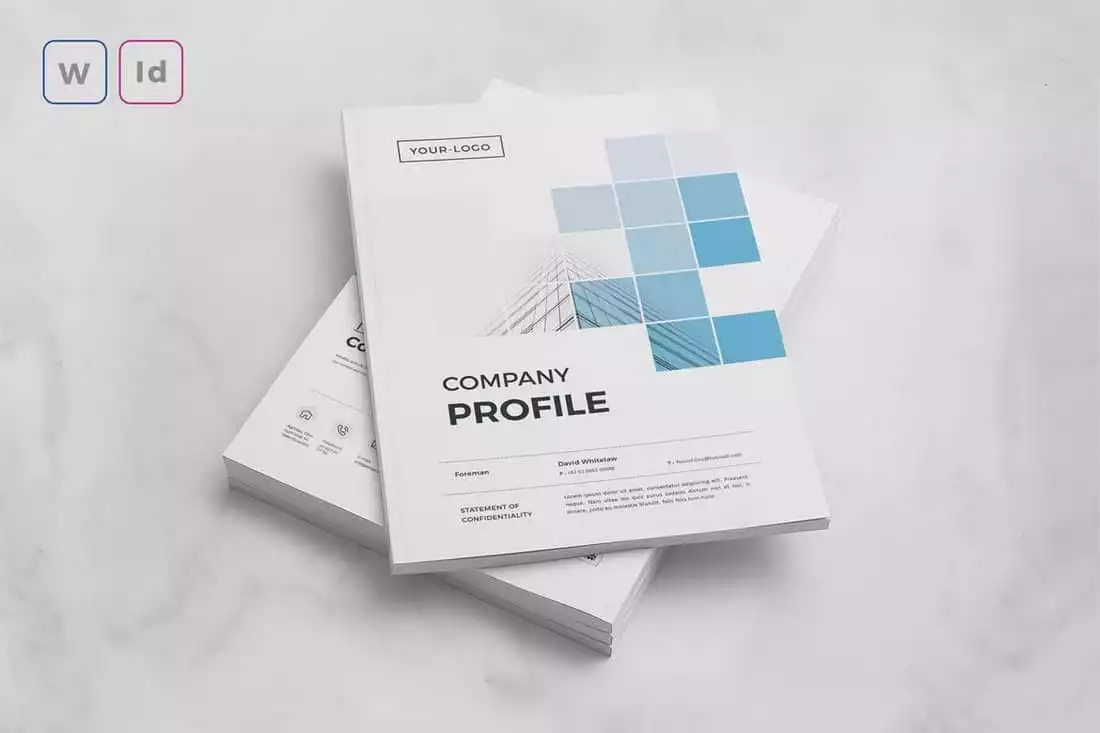 Minimalist Company Profile Word Template | Design Shack