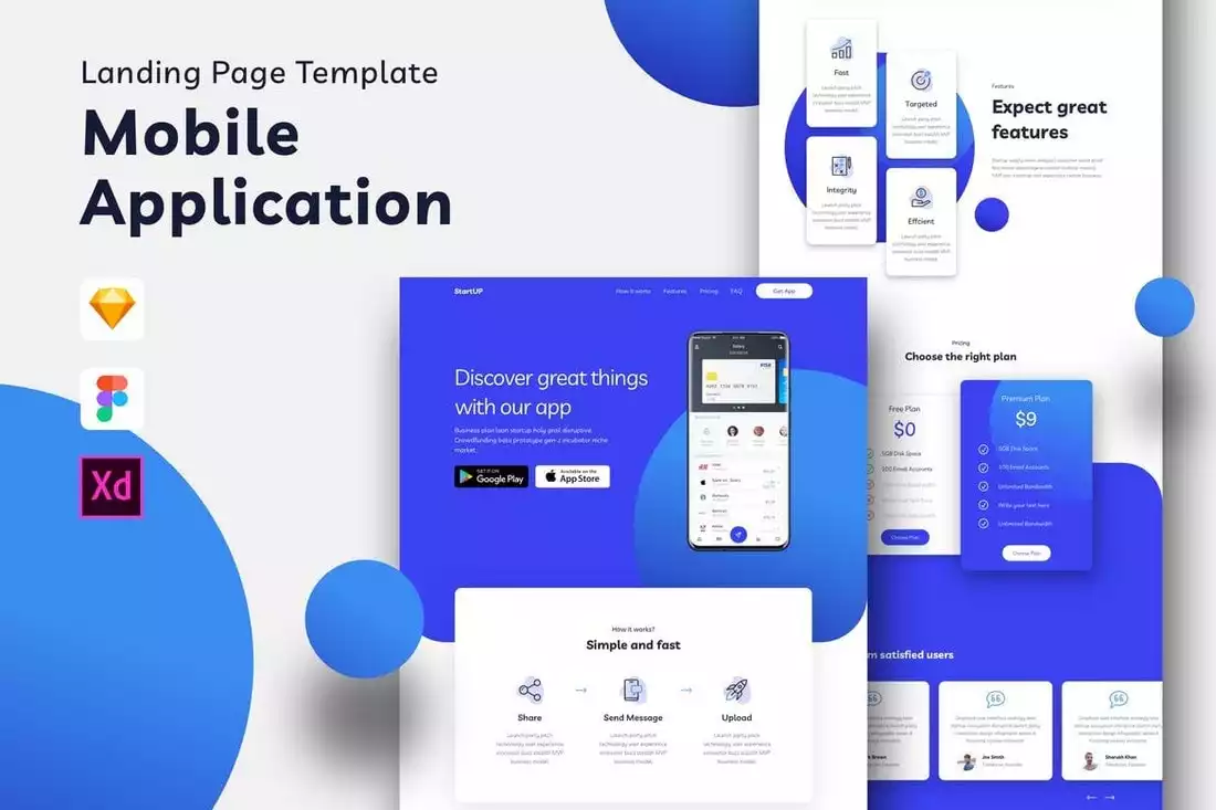 Mobile App Landing Page Template | Design Shack