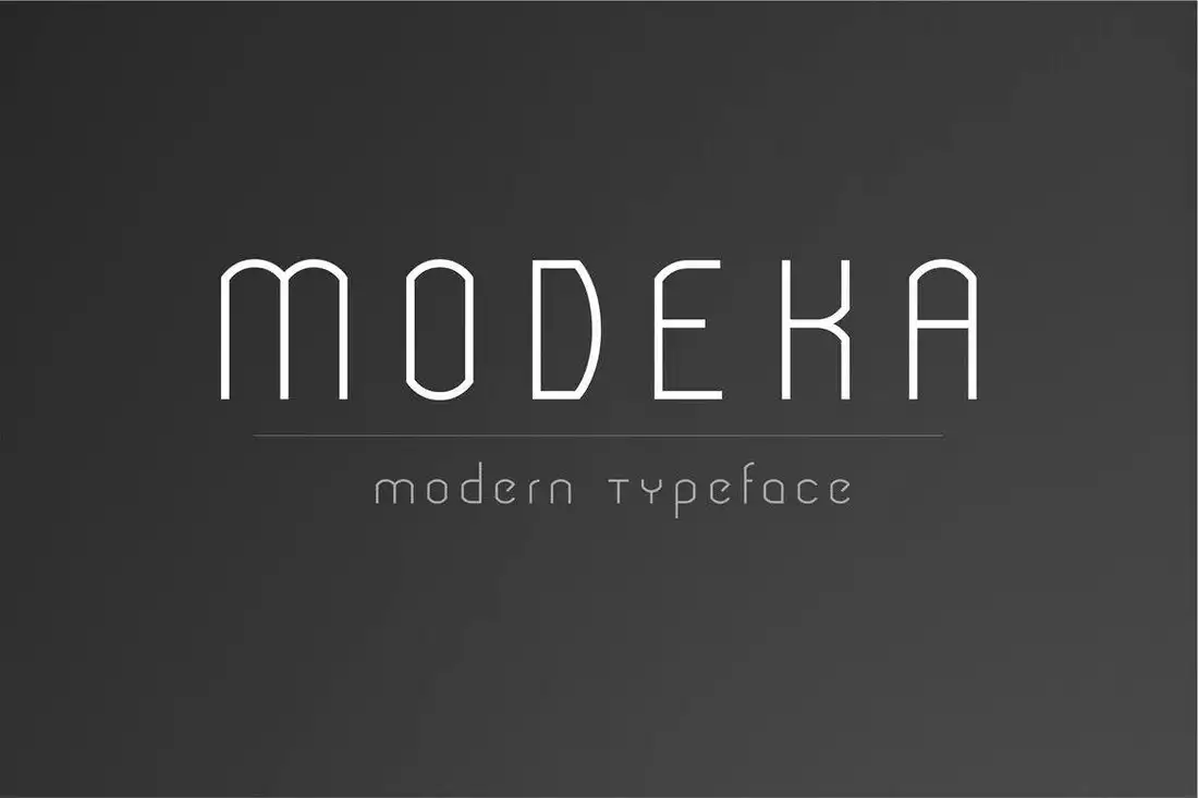 Modeka Modern Font | Design Shack