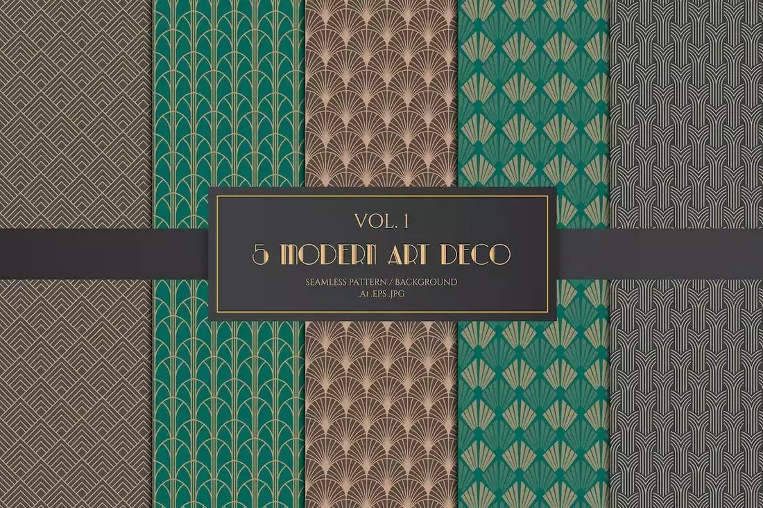 Modern Art Deco Seamless Patterns | Design Shack