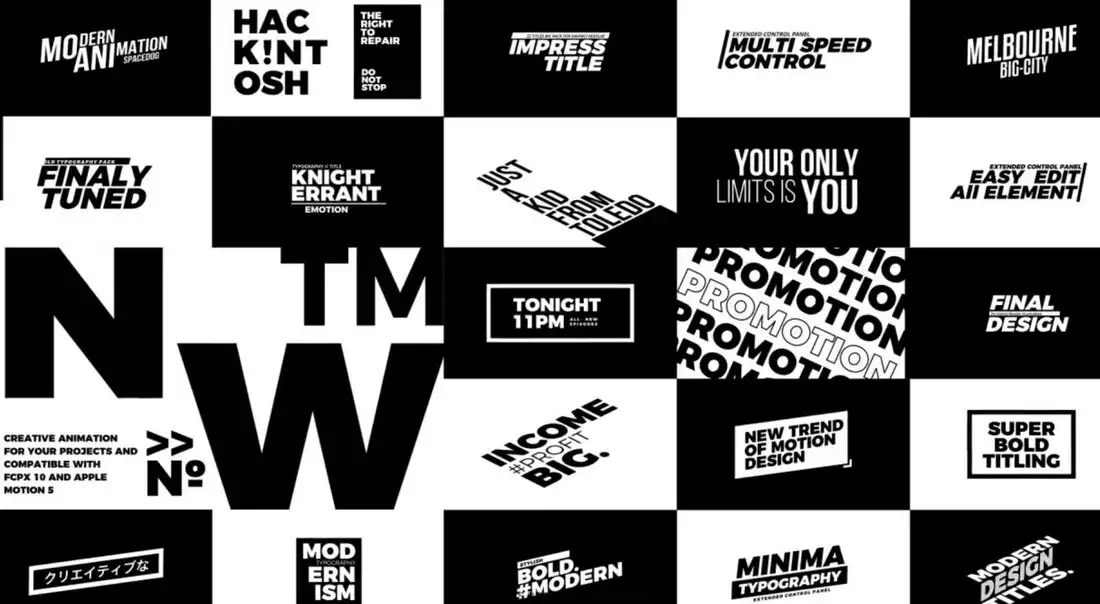 Modern Big Titles DaVinci Resolve Templates | Design Shack