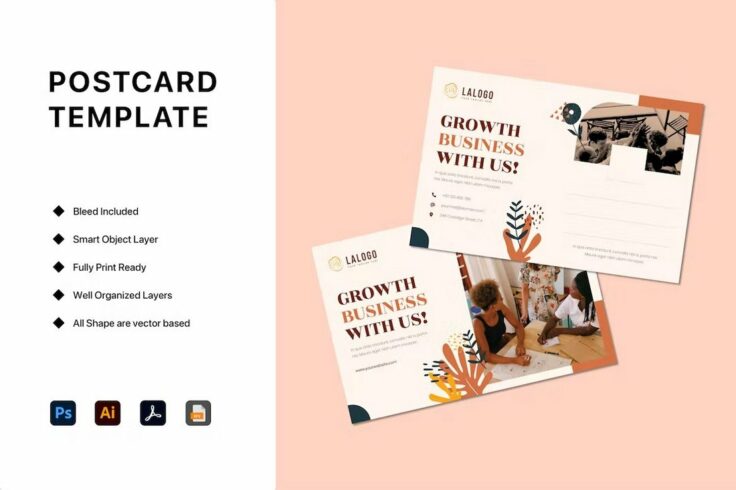 20+ Best Printable Postcard Templates (+ How to Make a Postcard ...