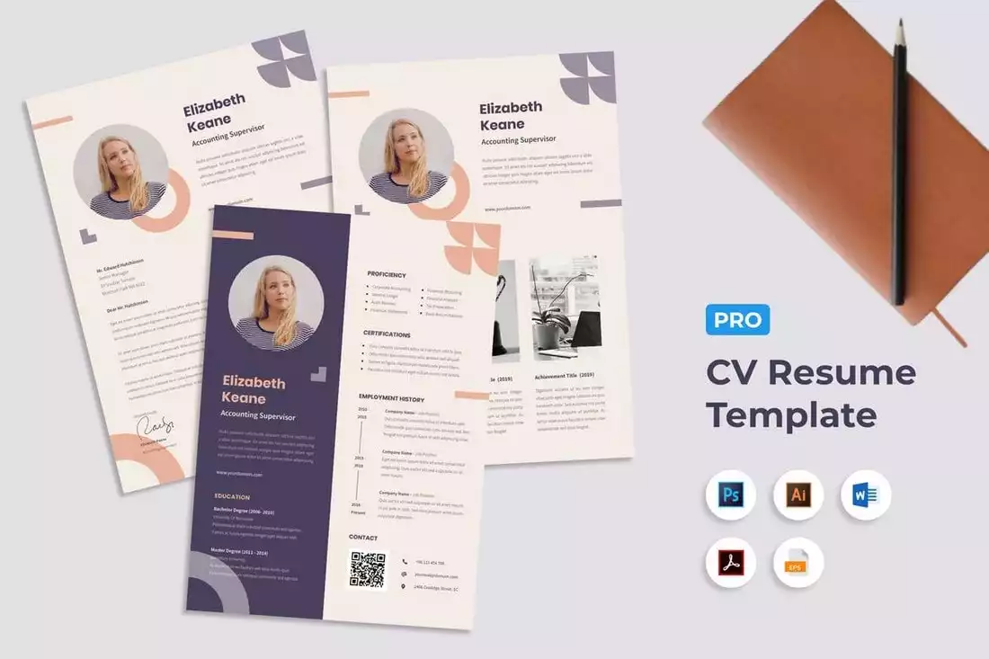 Pro Pastel Abstract Resume Template | Design Shack