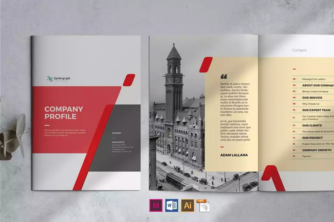 Modern Company Profile Word Template | Design Shack