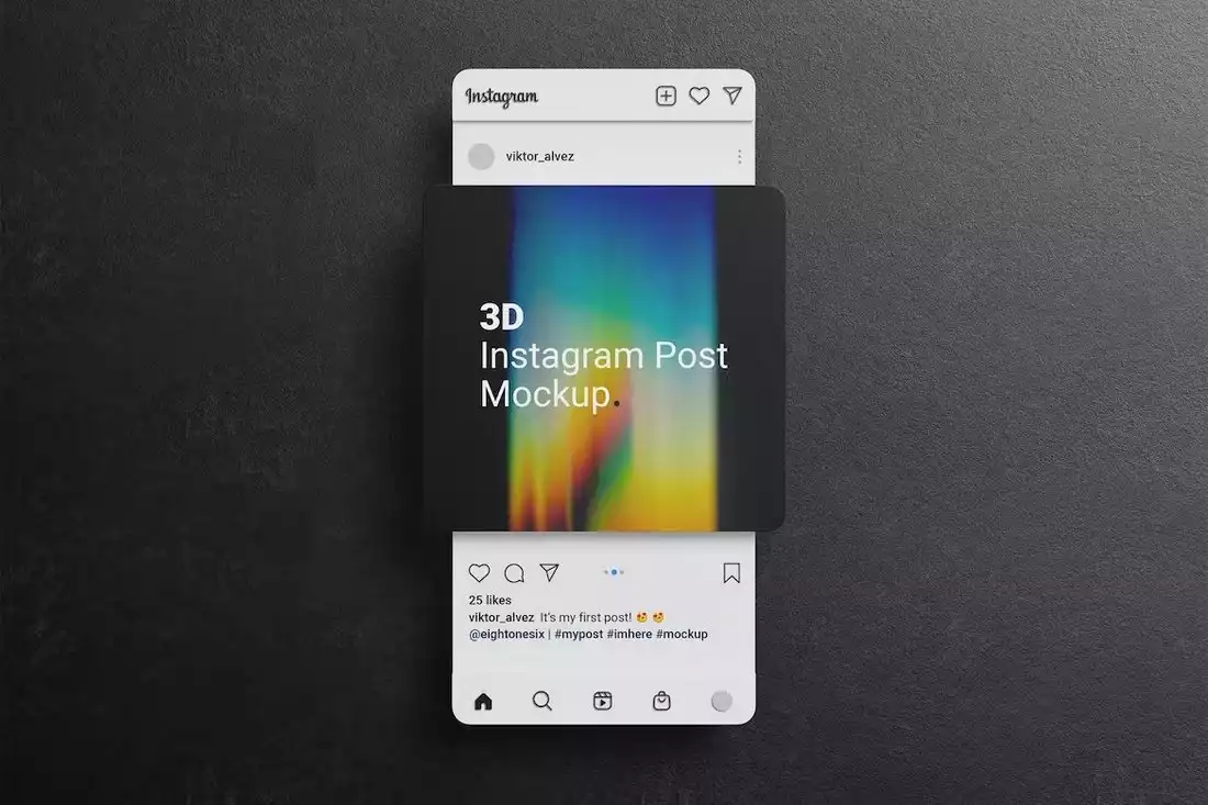 Modern Instagram Post Mockup Template | Design Shack