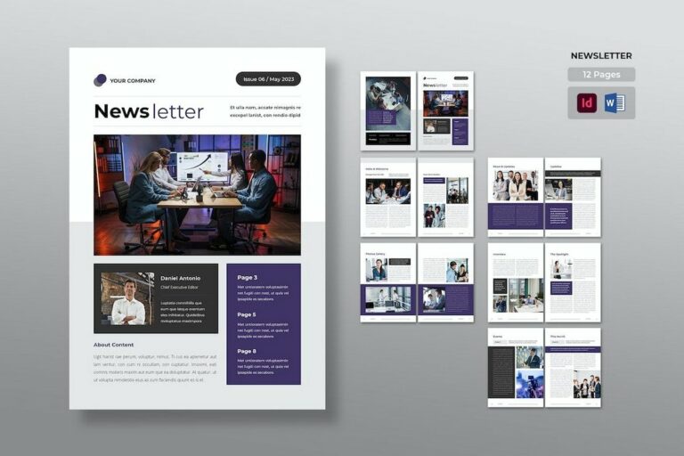 35+ Best InDesign Newsletter Templates (Free & Premium) | Design Shack