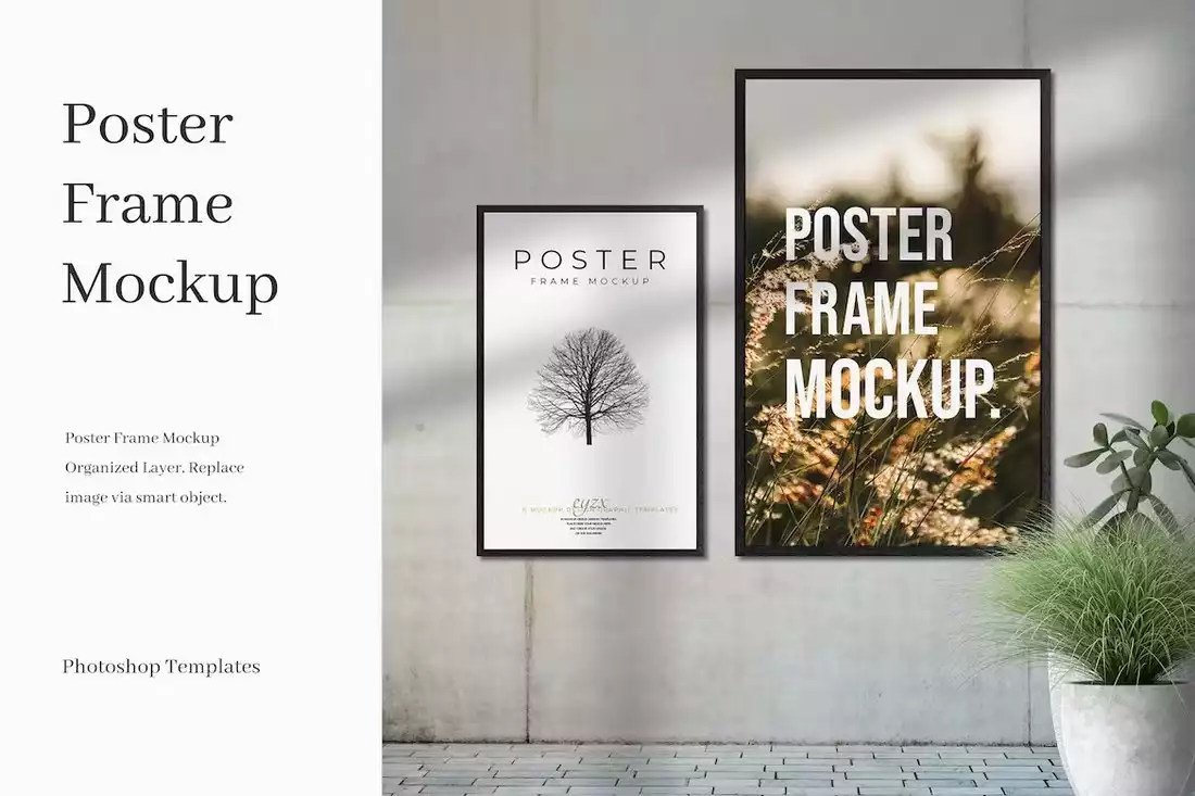Modern Poster Frame Mockup | Design Shack