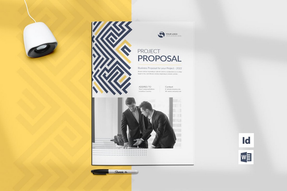 Design Templates Project Proposal V07 Business Proposal Template InDesign MS Word Template 