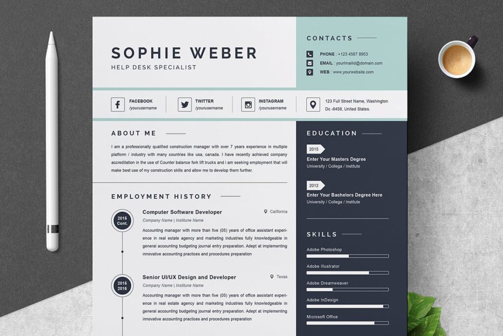 65+ Best Pages Resume & CV Templates 2025 | Design Shack