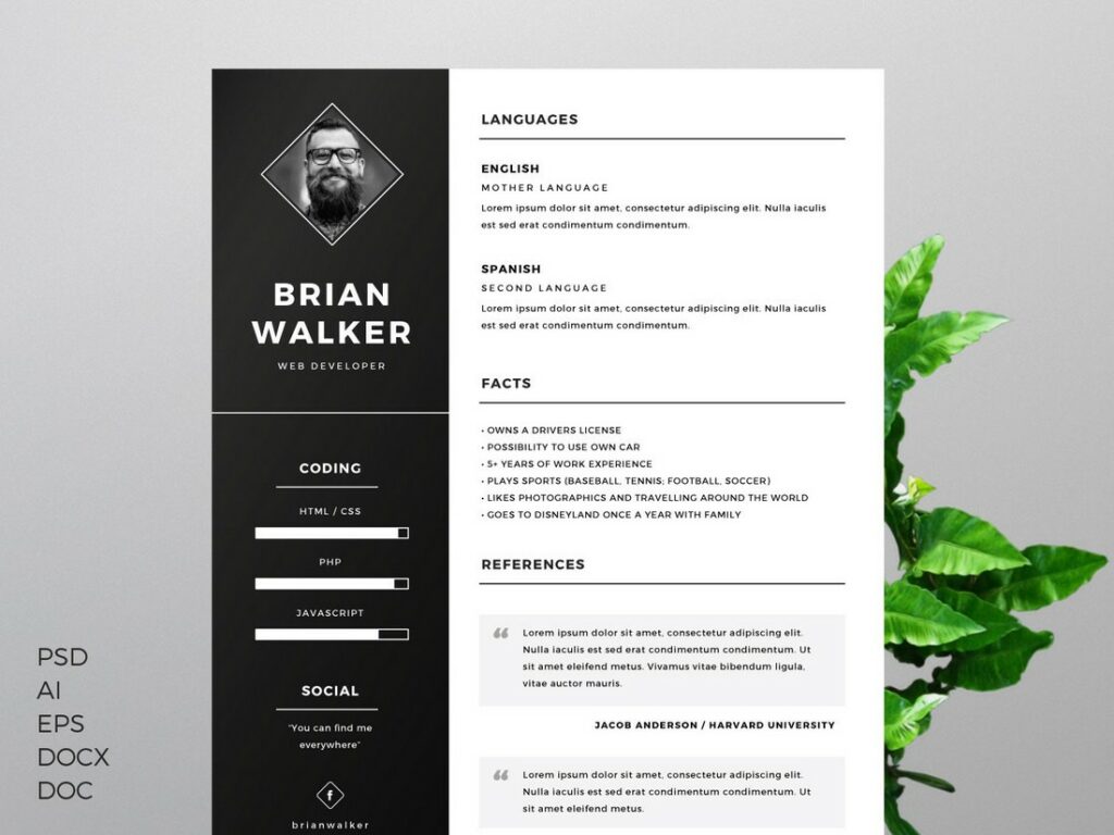 20+ Template Resume Pro untuk Microsoft Word 2024 - desainae.com