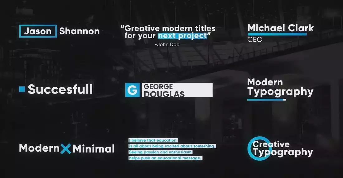 Modern Titles & Lower Thirds Templates | Design Shack