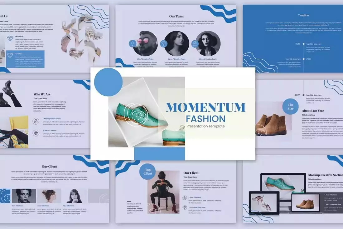 Momentum Fashion Brand PowerPoint Template | Design Shack