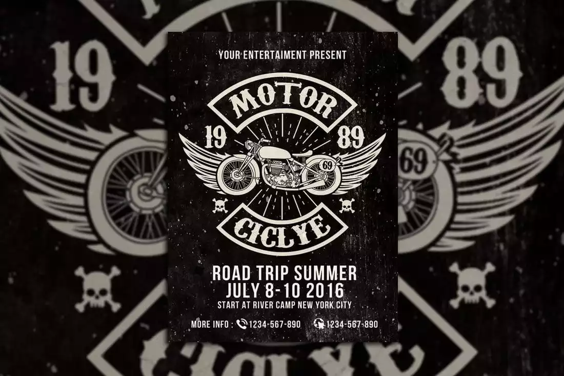 Motorcycle Club Event Flyer | Design Shack