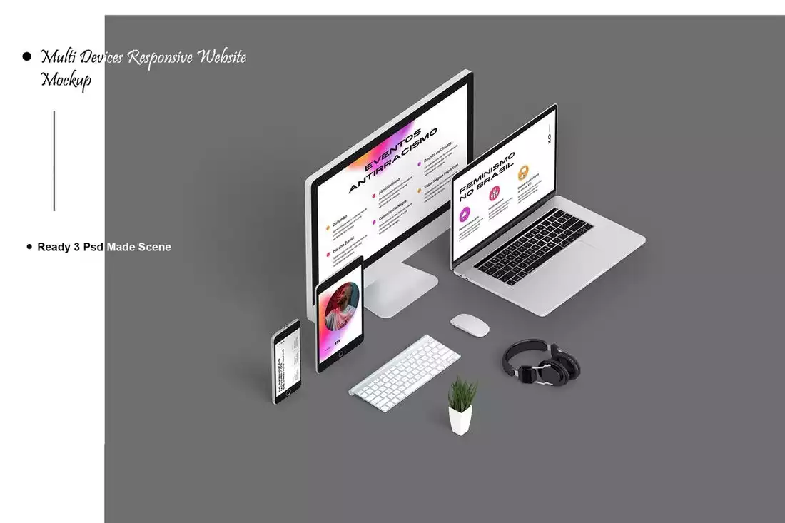 Multi Devices Responsive Website Mockup | Design Shack