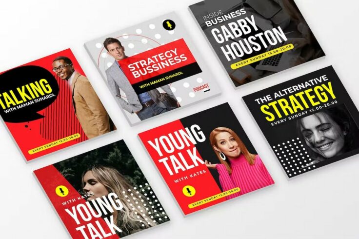 20+ Best Podcast Cover Art Templates | Design Shack