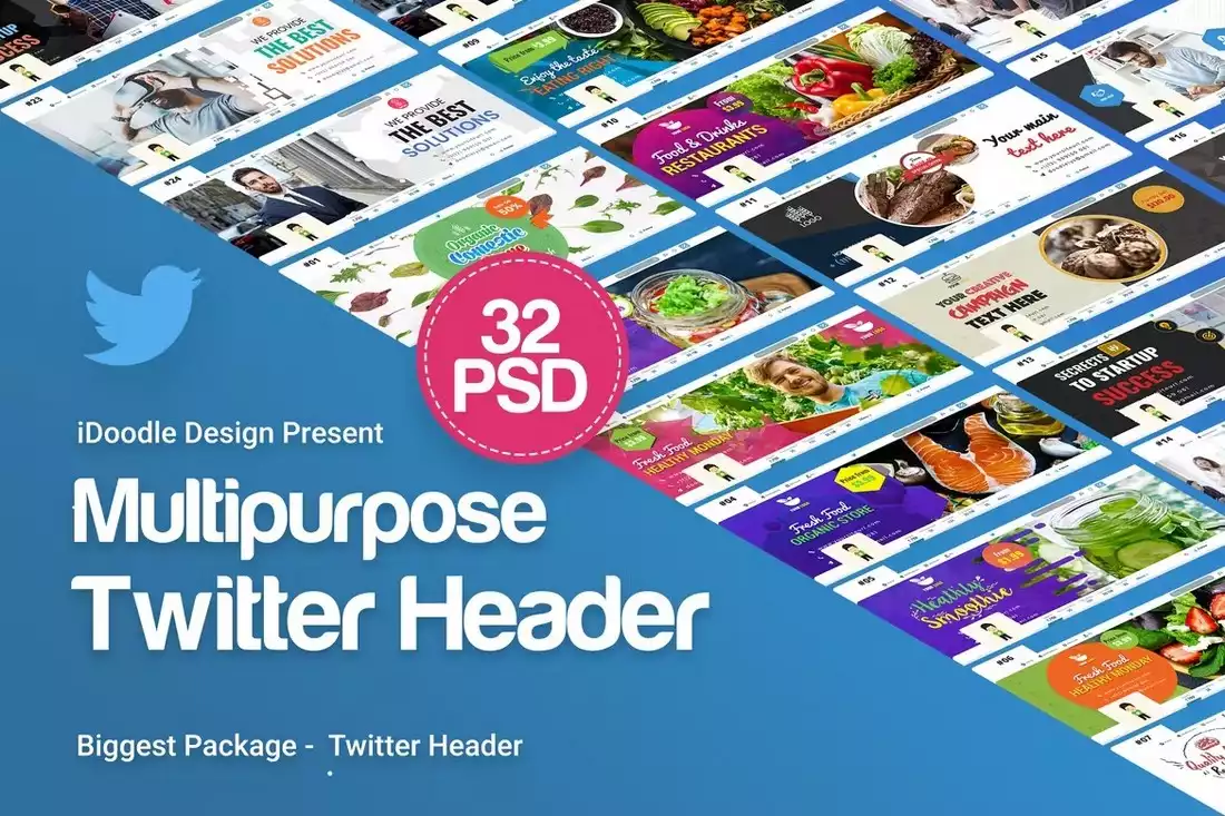 Multipurpose Twitter Header Templates Pack | Design Shack