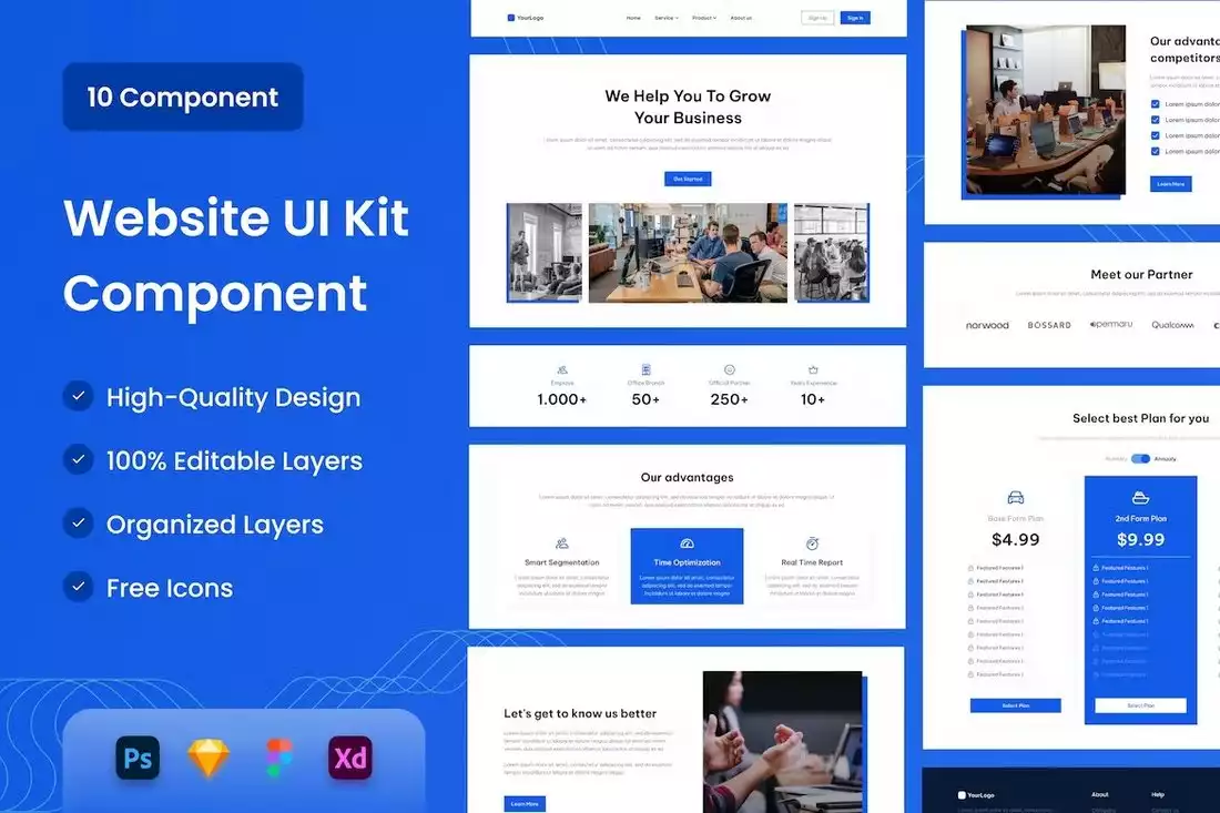 Multipurpose Website UI Kit for Figma | Design Shack